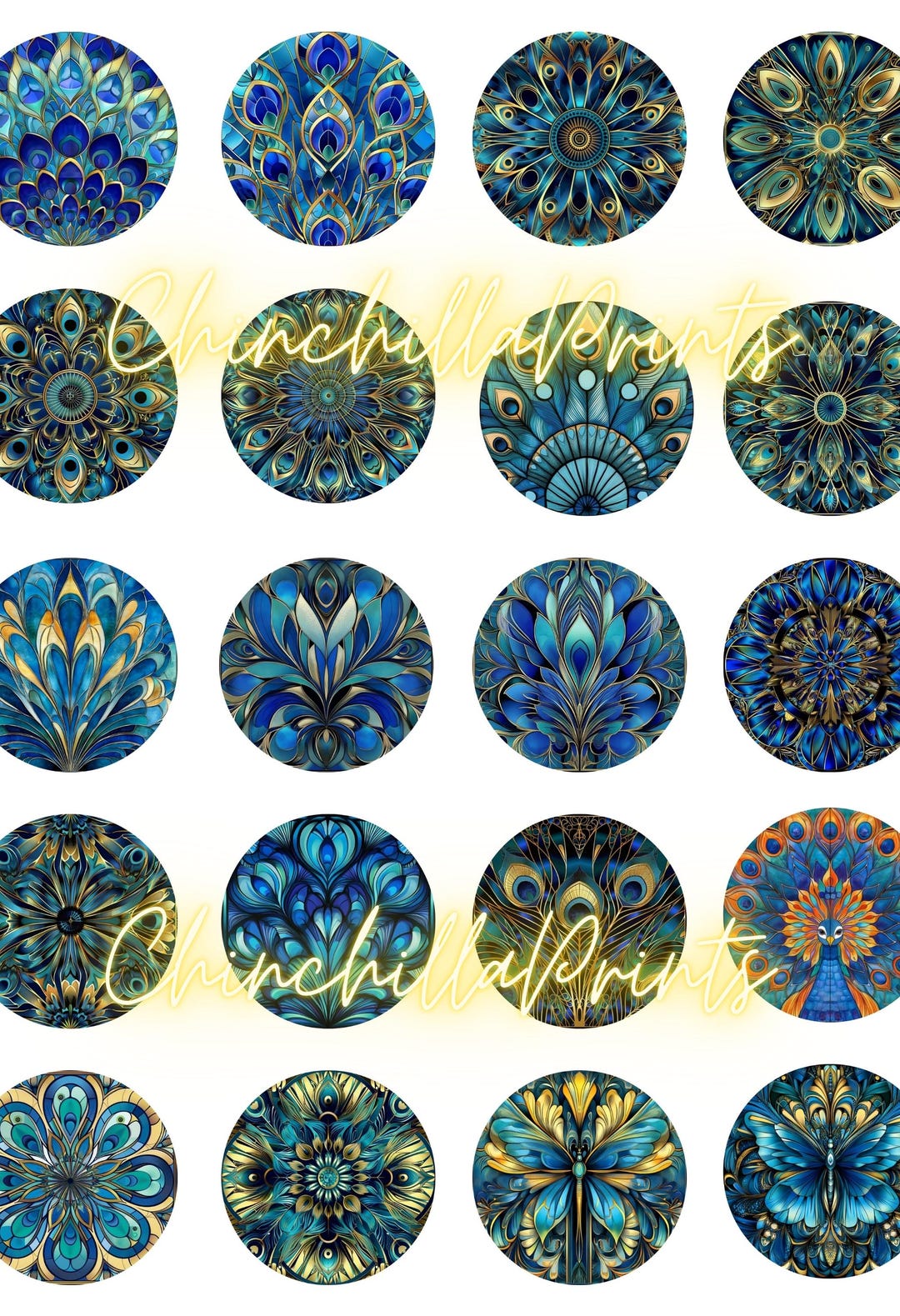 Art Deco Printable Cabochon Images: Digital Collage Sheet (digital ...