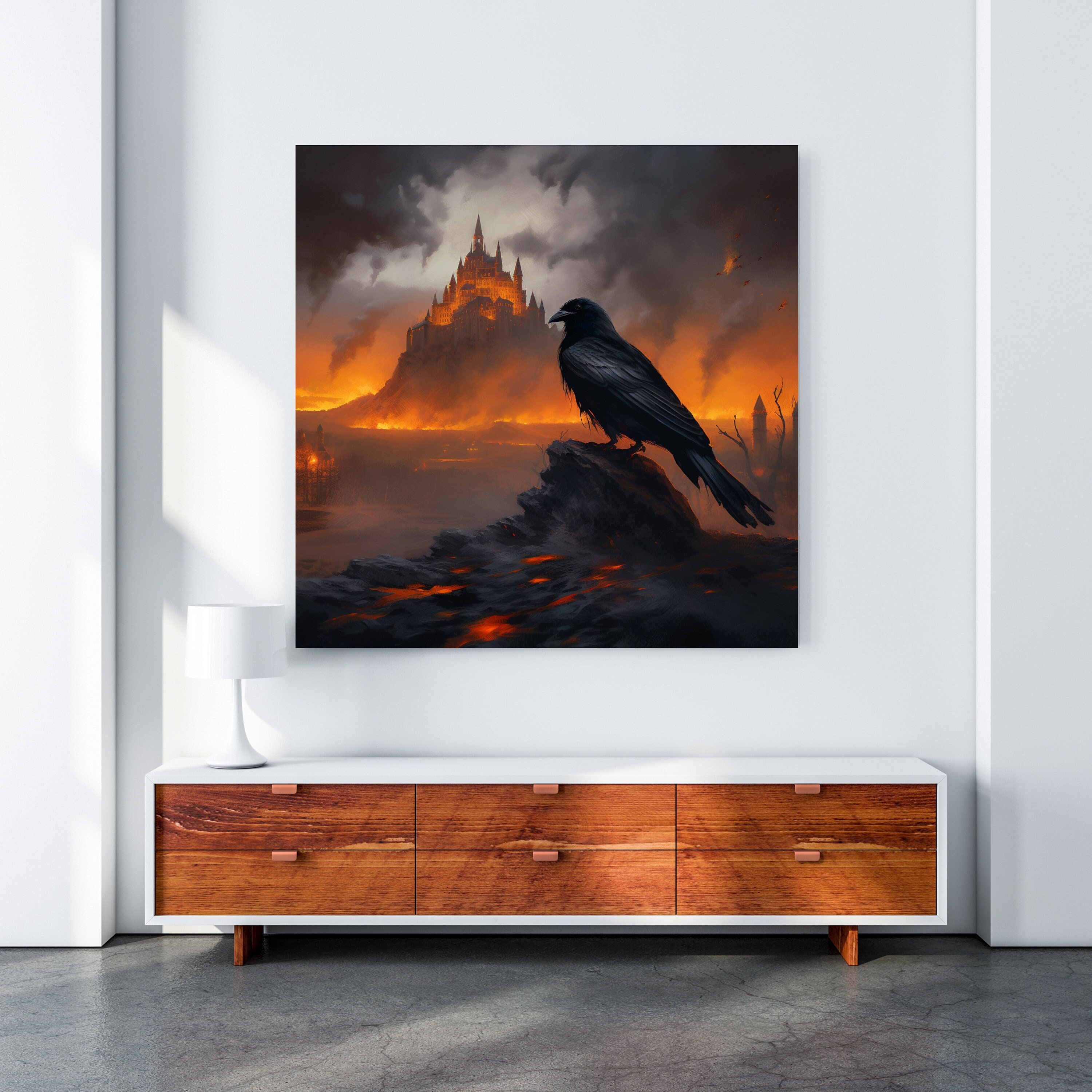 Raven Art Print Raven Art Raven Wall Art Raven Art Print Etsy