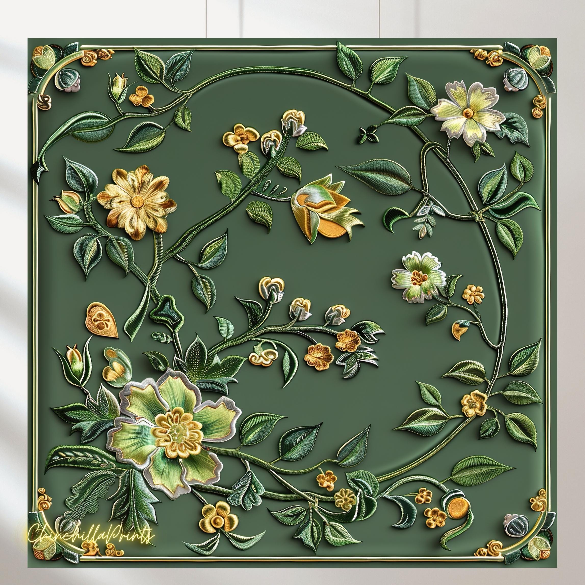 Victorian Floral Set of 5 Design for Commercial Use - Etsy