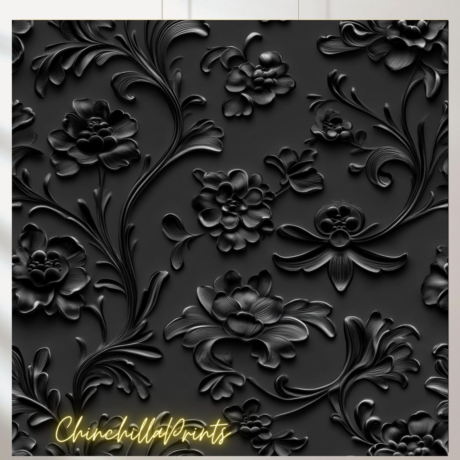 Set of 5 Victorian Floral Seamless Design: Commercial Use Illustration ...