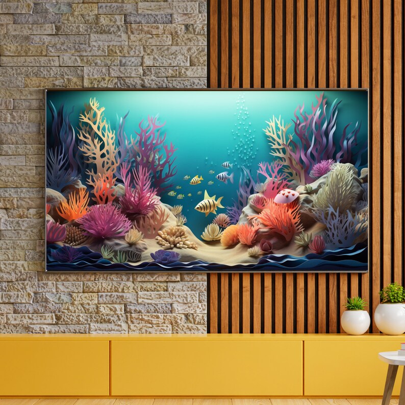 Seabed Fishes Corals Instant Download of TV Frames in Digital Format ...