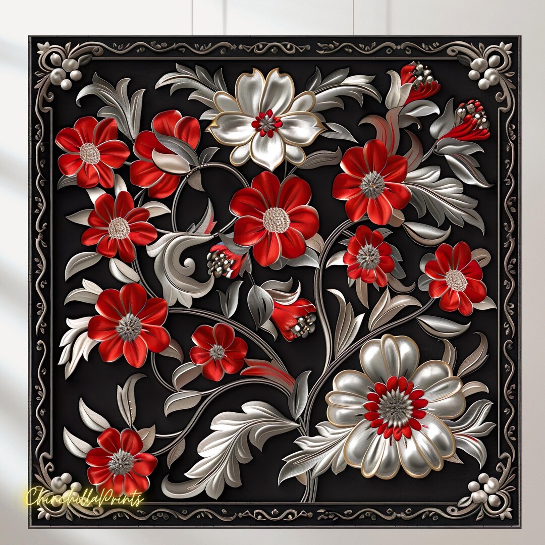 Set of 4 Victorian Floral Design for Commercial Use - Etsy