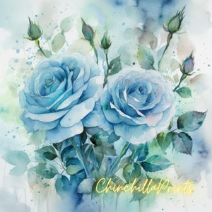 10 Roses Art Prints, Rose Painting Flower Painting Flower Print Floral ...