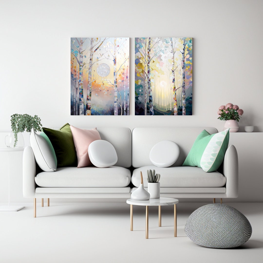 Birch Tree Wall Art Printable. Birch Tree Art. Birch Tree - Etsy