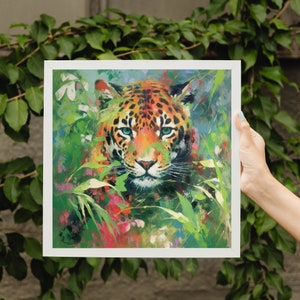 Jaguar Printable Jaguar in the Tropics, Jaguar Wall Art, Animal Prints ...