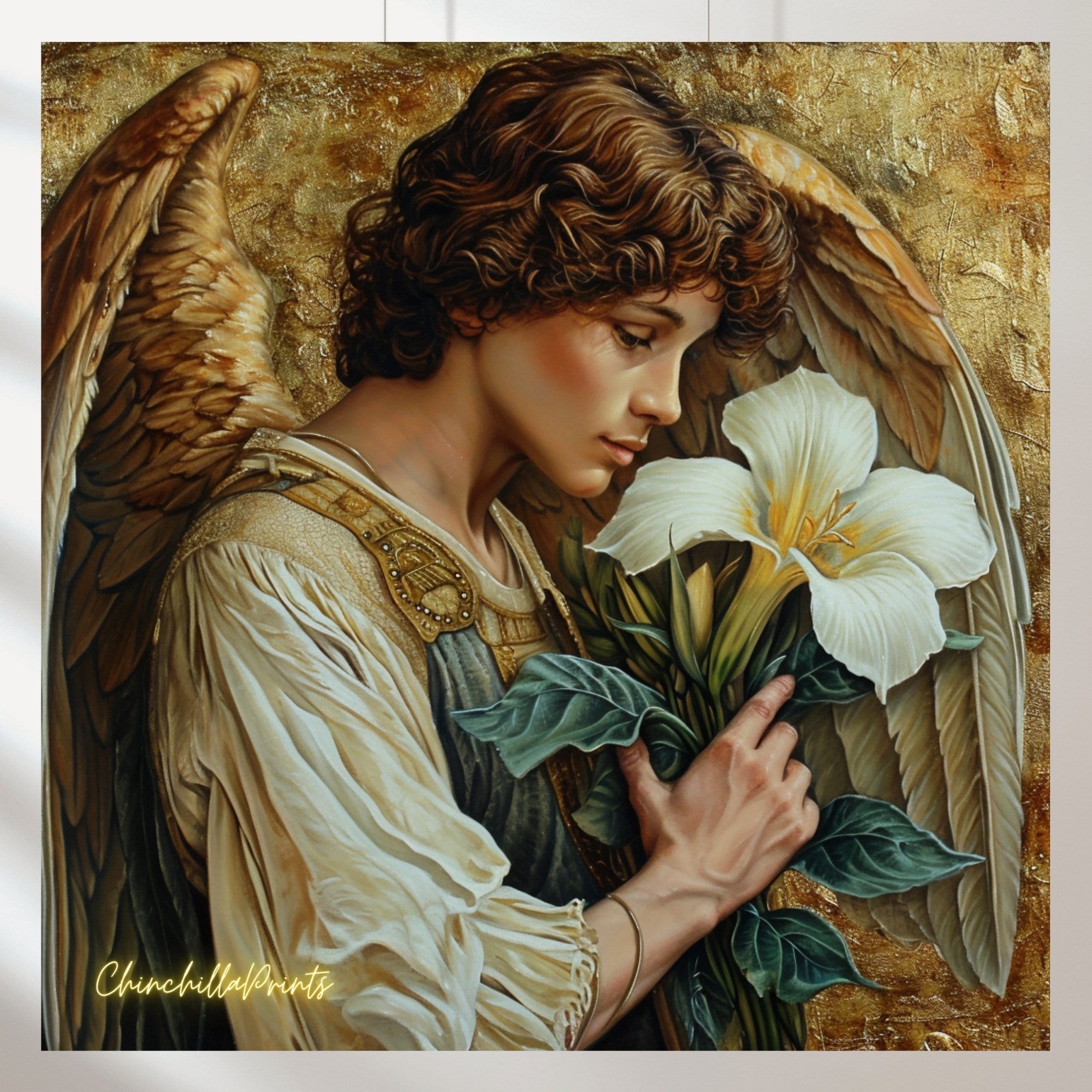 Archangel Gabriel With a Lily Jabrail Lily Symbol of the Virgin Mary ...