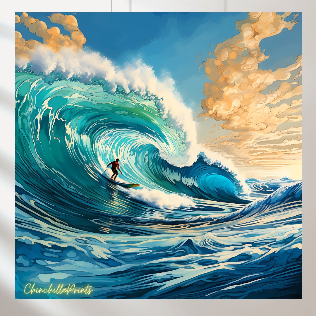 Surfing Art Set of 5, Beach Art, Surfing Lifestyle, Wall Art, Wall ...