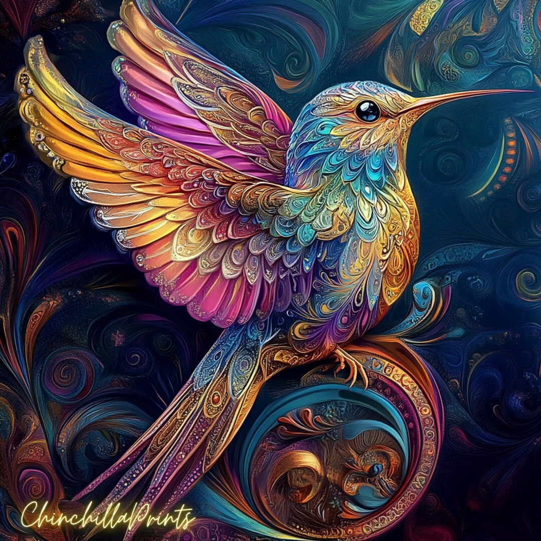 Hummingbird Set of 3 Art Nouveau Art Deco Style William Maurice ...