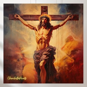 Jesus Christ Portrait Digital Download, Jesus Christ Crucifixion, Jesus ...