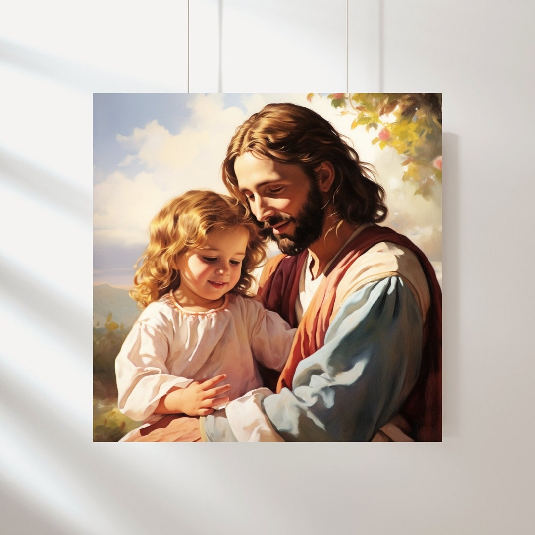 Jesus Christ With Children Jesus Christ With Child Art of - Etsy