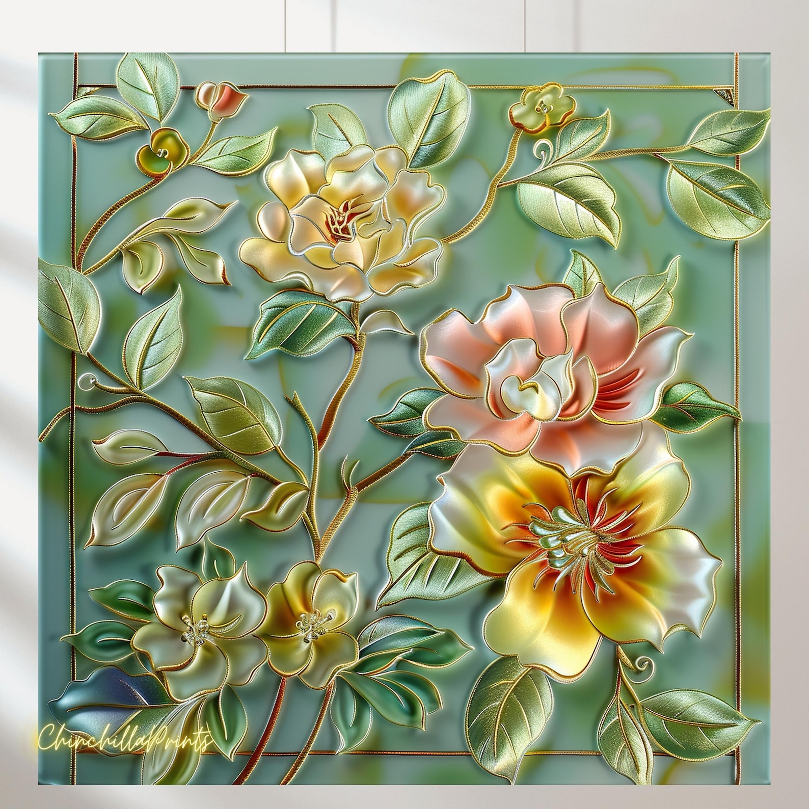 Victorian Floral Set of 5 Design for Commercial Use - Etsy