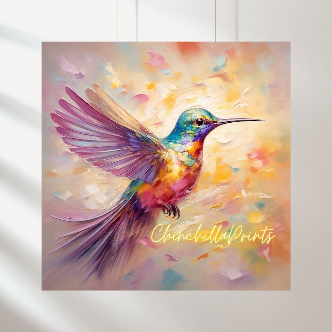 Hummingbird Art Prints Art Print Hummingbird Painting Bird Art Print ...