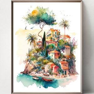 5 Piece Wall Art, Italian Wall Art, Wall Hangings, Italian Riviera Art ...