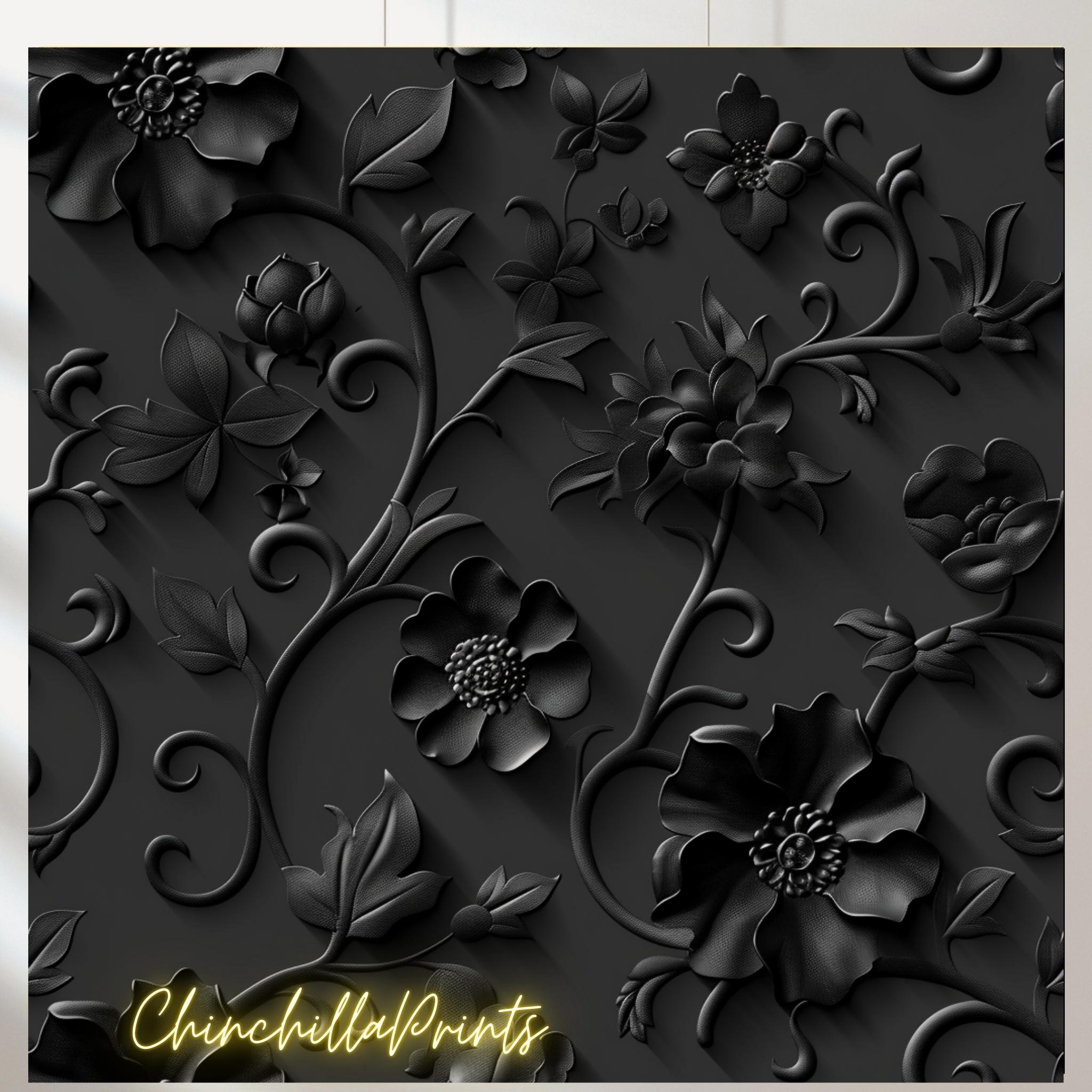 Set of 5 Victorian Floral Seamless Design: Commercial Use Illustration ...
