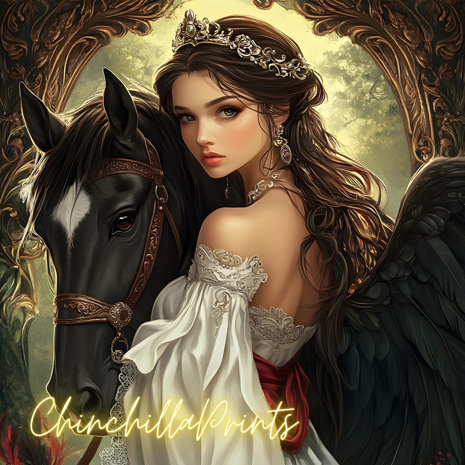 Set of 5 Epona Goddess Print: Celtic Horse Mythology (digital Download ...