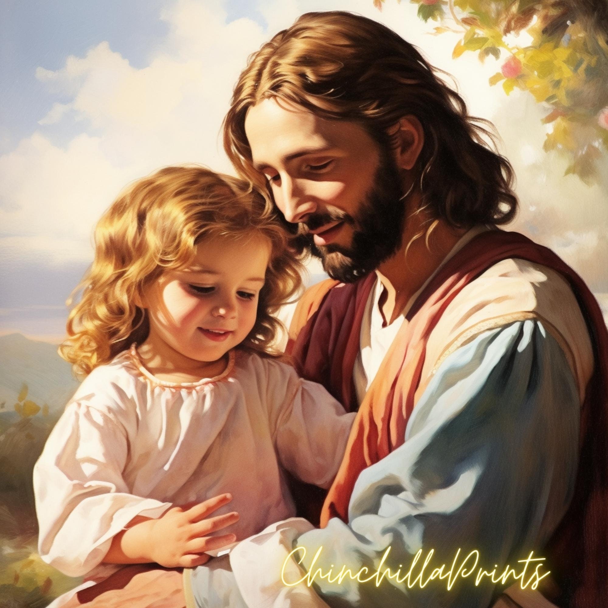 Jesus Christ With Children Jesus Christ With Child Art of - Etsy