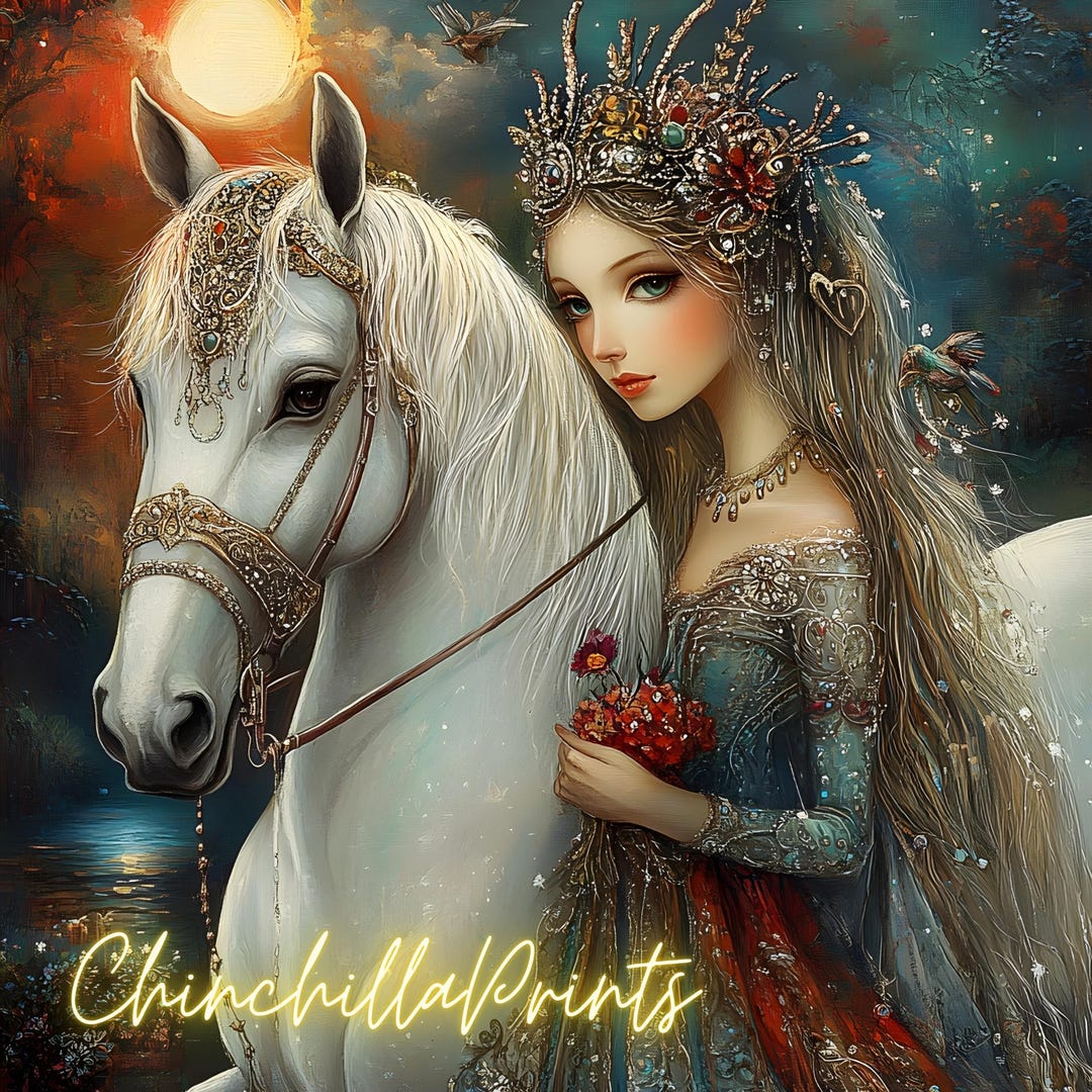 Set of 5 Goddesses Print: Celtic Epona, Mythology Art (digital Download ...