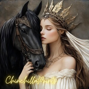 Epona Goddess Print Set: Celtic Horse Mythology Art (digital Download ...
