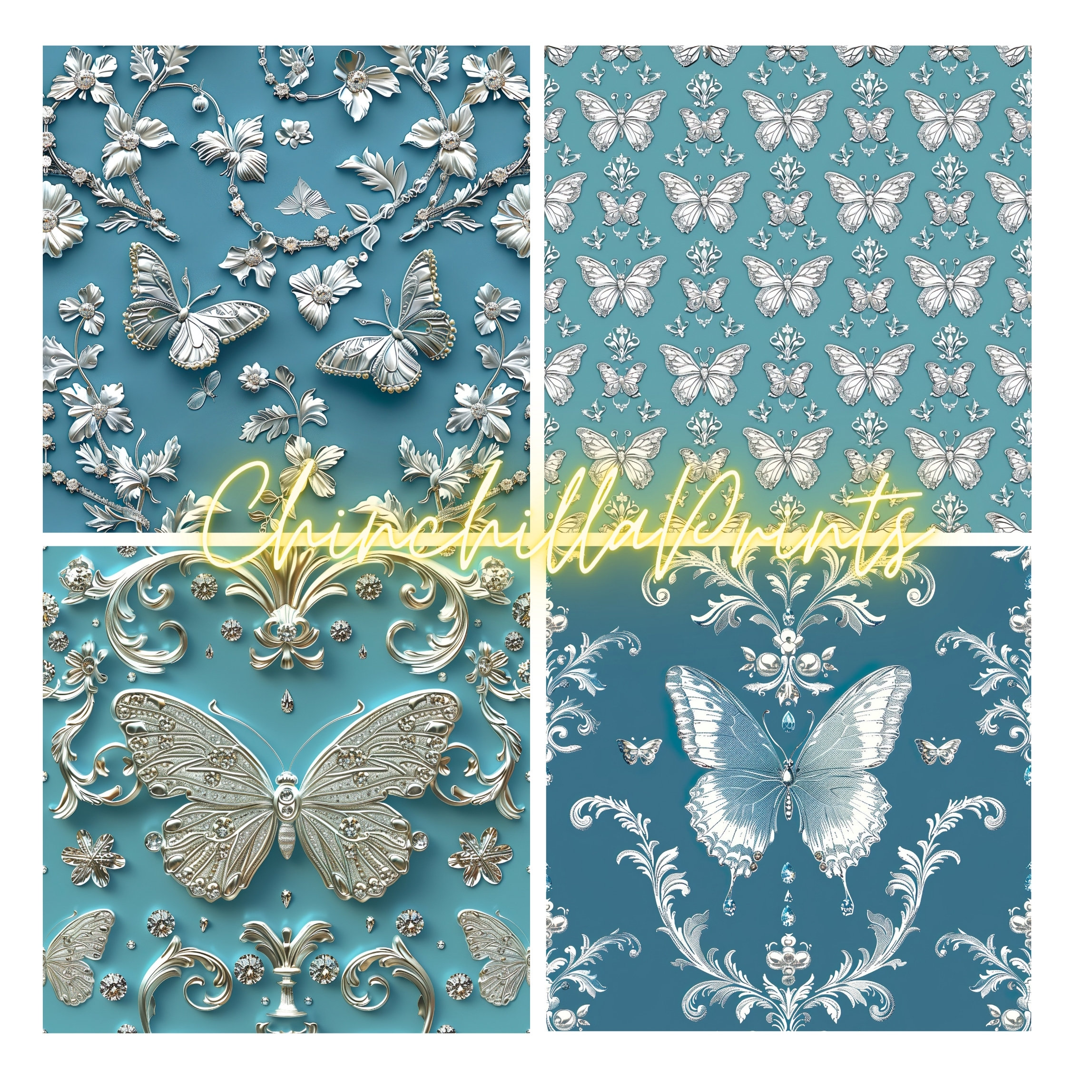 Butterfly Seamless Patterns, Blue Seamless Patterns, Purple Seamless ...