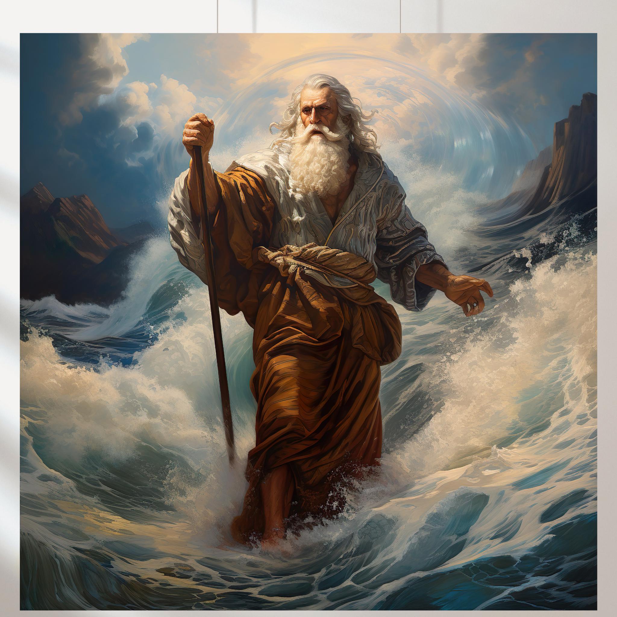 Moses Parting the Red Sea Print Set: Bible Story Art (digital Download ...