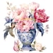 Set of 9 Chinoiserie Vase Watercolor Clipart Set: Chinese Art (JPG ...