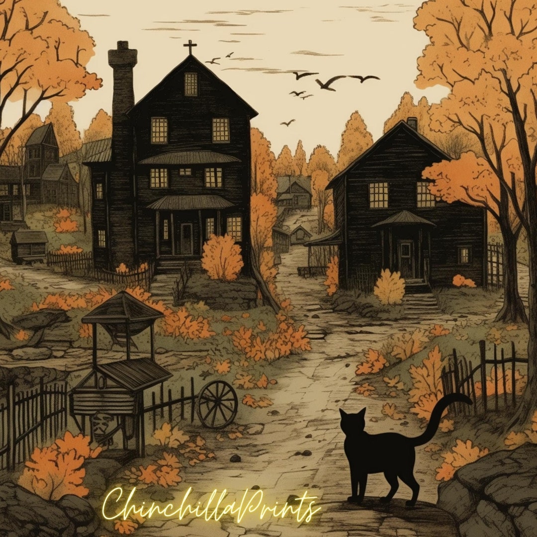 Black Cats, Witch Art, Halloween Wall Art, Halloween Prints, Witches ...