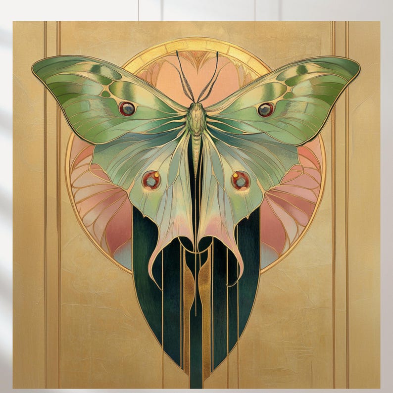 Set of 5 Victorian Style Butterflies, Golden Age Painting, Vintage ...
