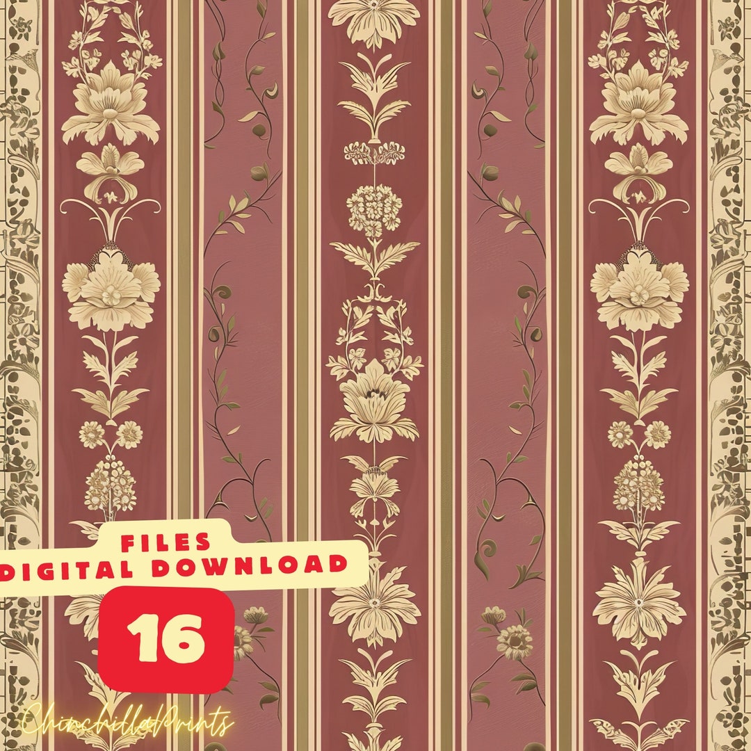 Seamless Pattern, Antique Imperial Wallpaper, Seamless Pink Floral ...