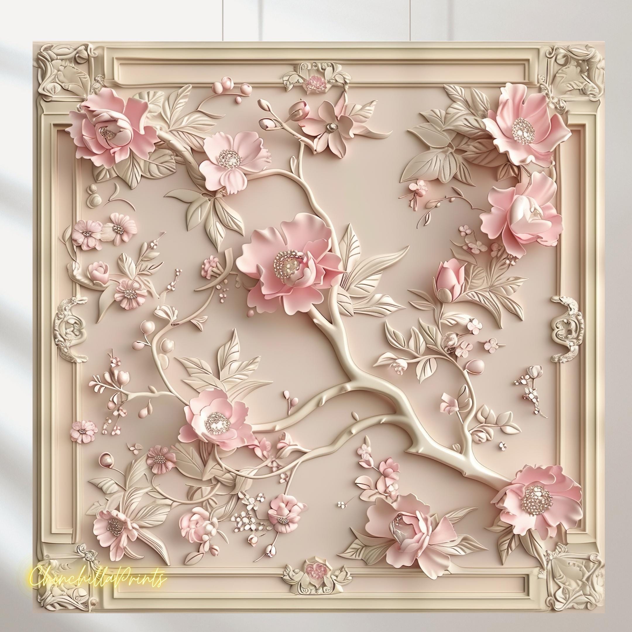 Victorian Floral Set of 5 Design for Commercial Use - Etsy