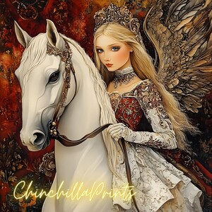 Epona Goddess Print Set: Celtic Horse Mythology Art (digital Download ...