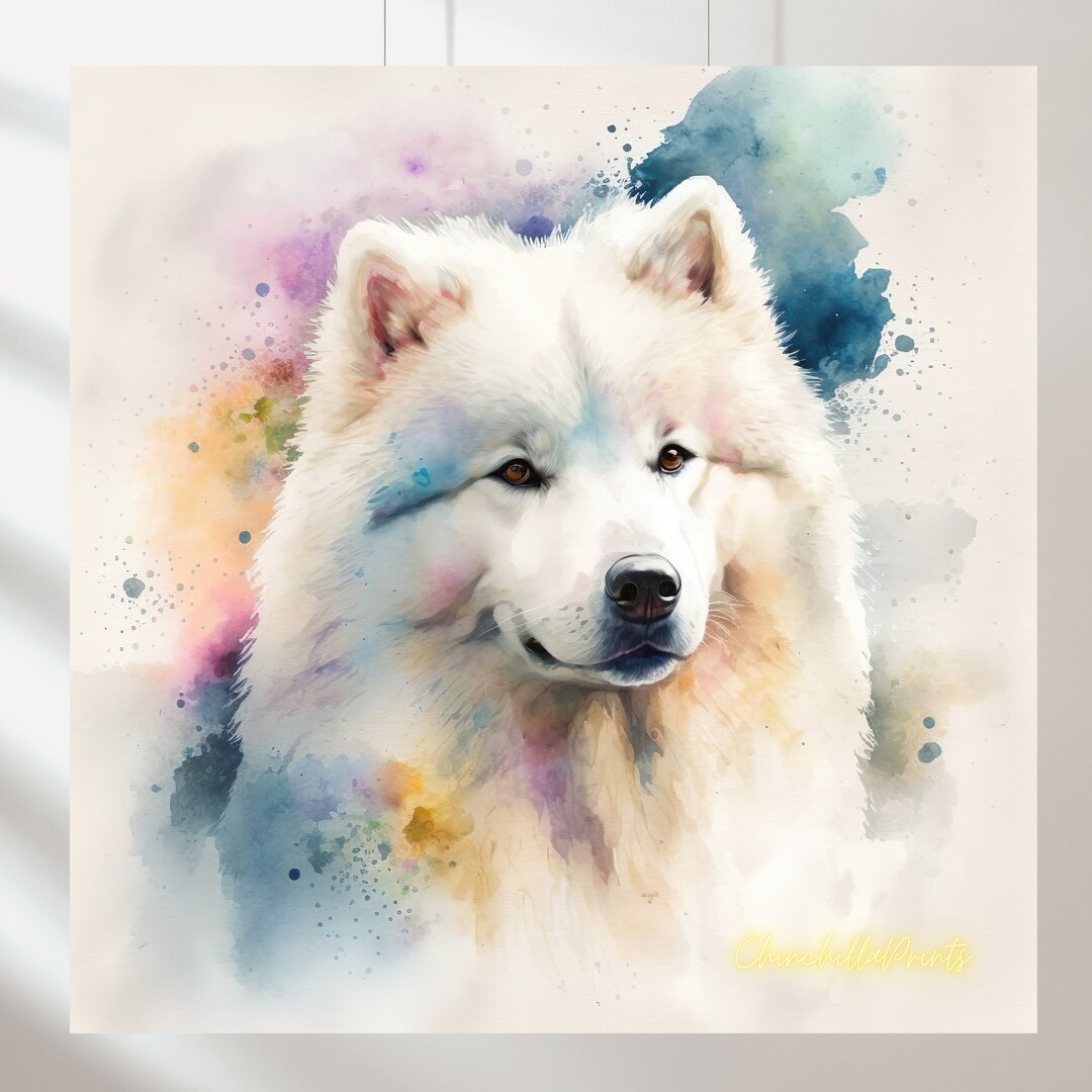 Samoyed Wall Decor, Samoyed Poster, Dog Art, Samoyed Home Decor, Samoyed Wall Art, Home Decor ...