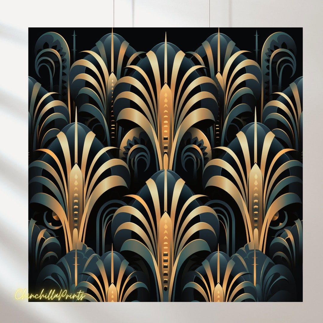 Art Deco Set 10 Files Modern Green Tile Design Tile Design Green Color ...