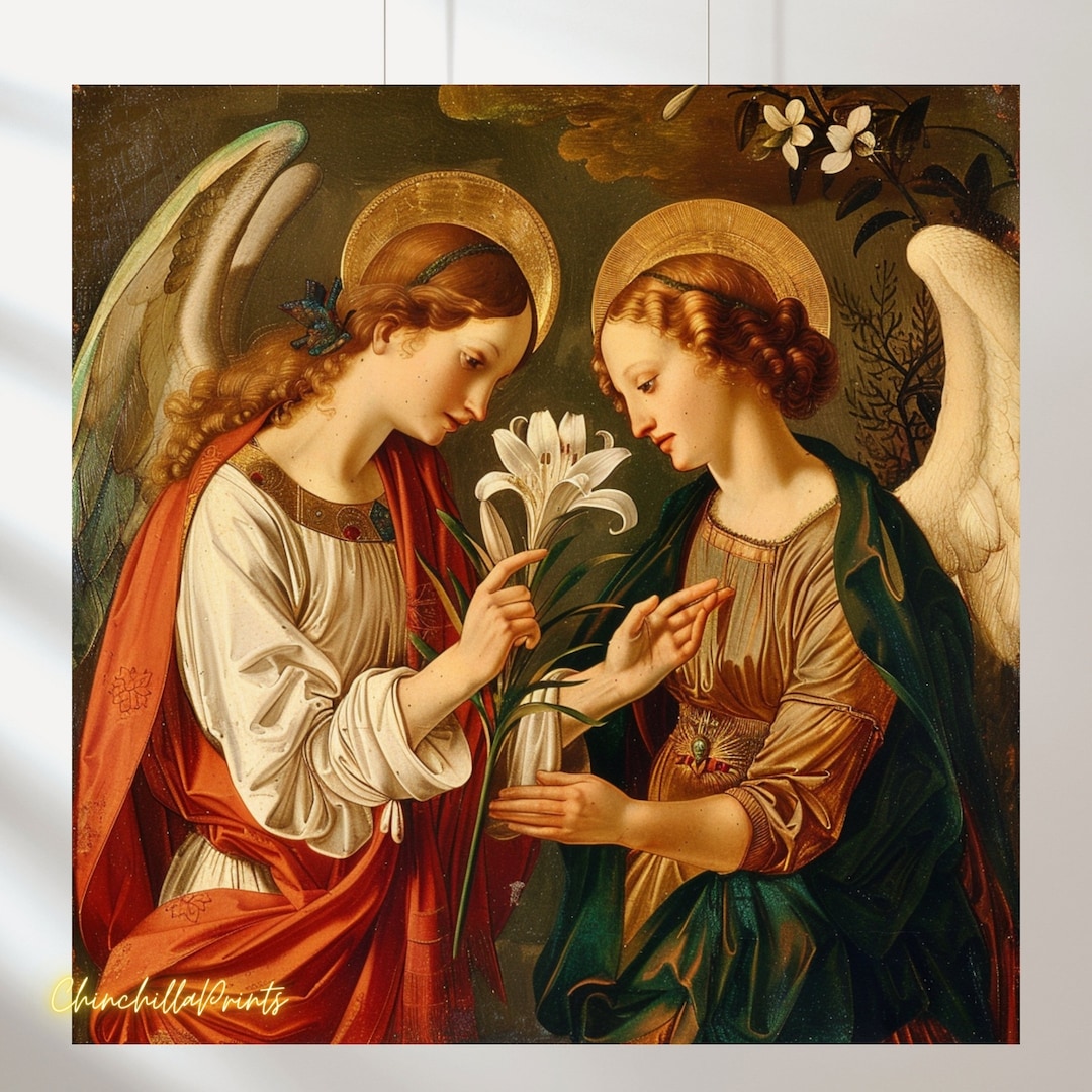 Archangels Gabriel & Raphael Print: Doctor of God, Heavenly Warriors ...