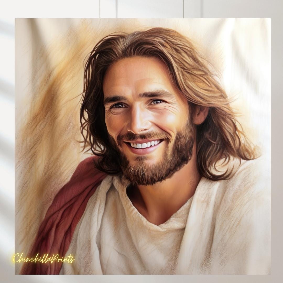 Set of 5 Jesus, Laughing Christ, Jesus Watercolor, Christ's Embrace - Etsy