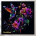 Hummingbird Neon Rainbow Design for Sublimation Cups, T-shirt Design ...