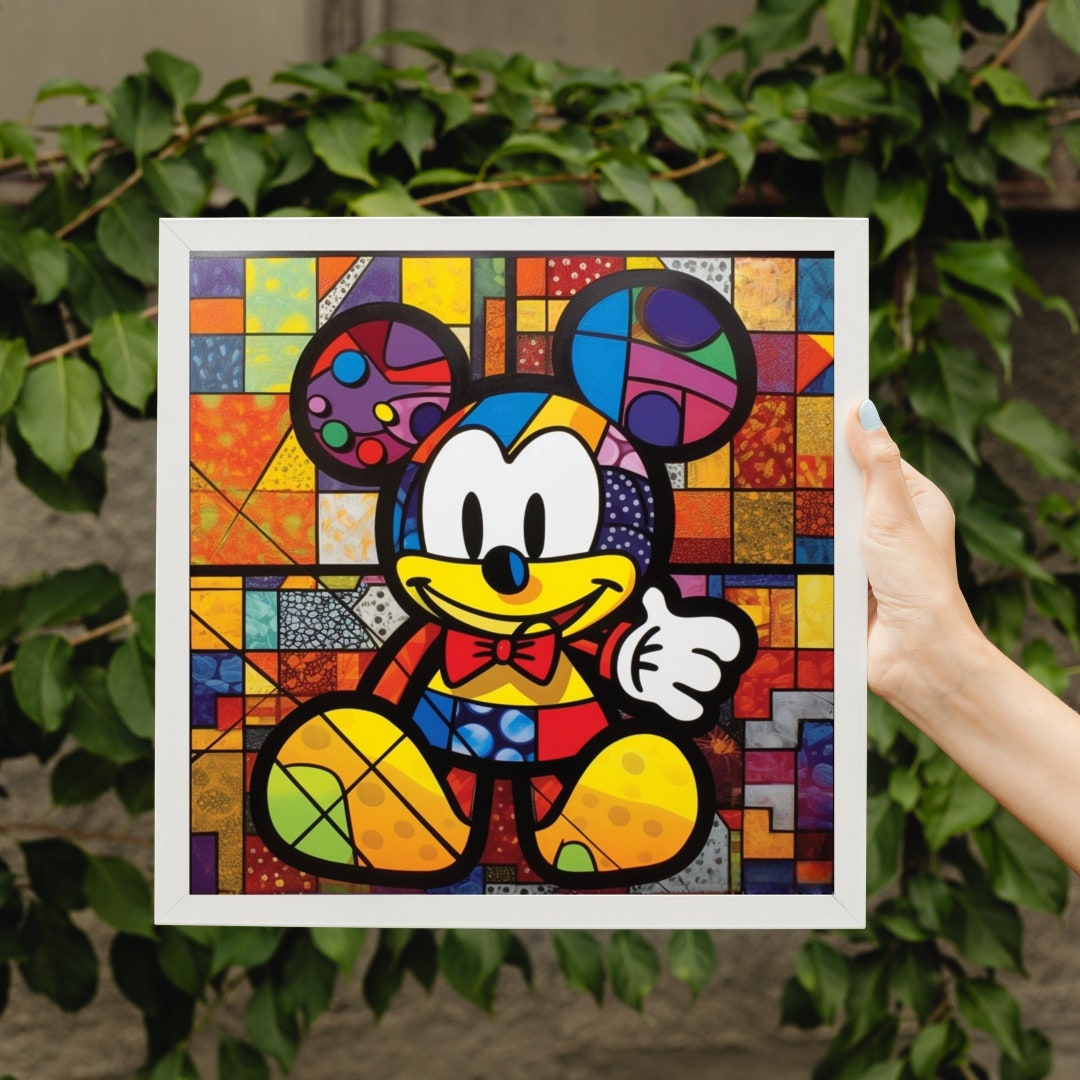 Watercolor Mouse Britto Garden Romero Britto Style Abstract Painting ...