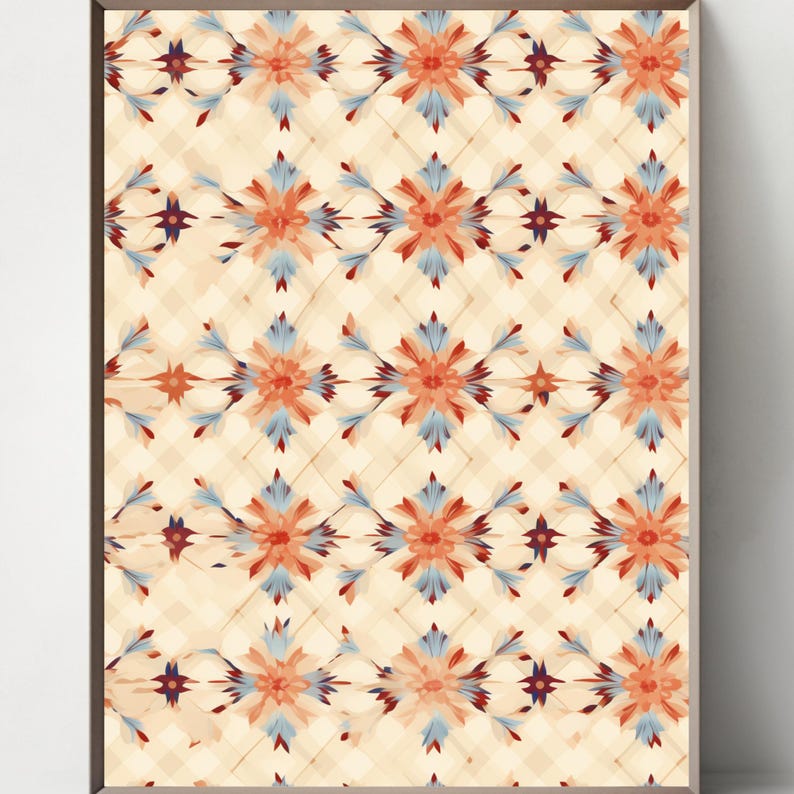 Set of 18 Floral Pastel Seamless Pattern: Calico Digital Paper - Etsy