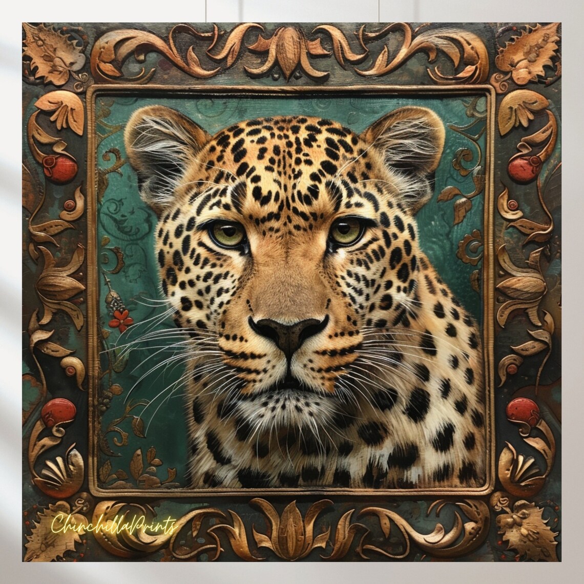 Art Nouveau Leopard Print: Tropical Tile Decor (digital Download ...