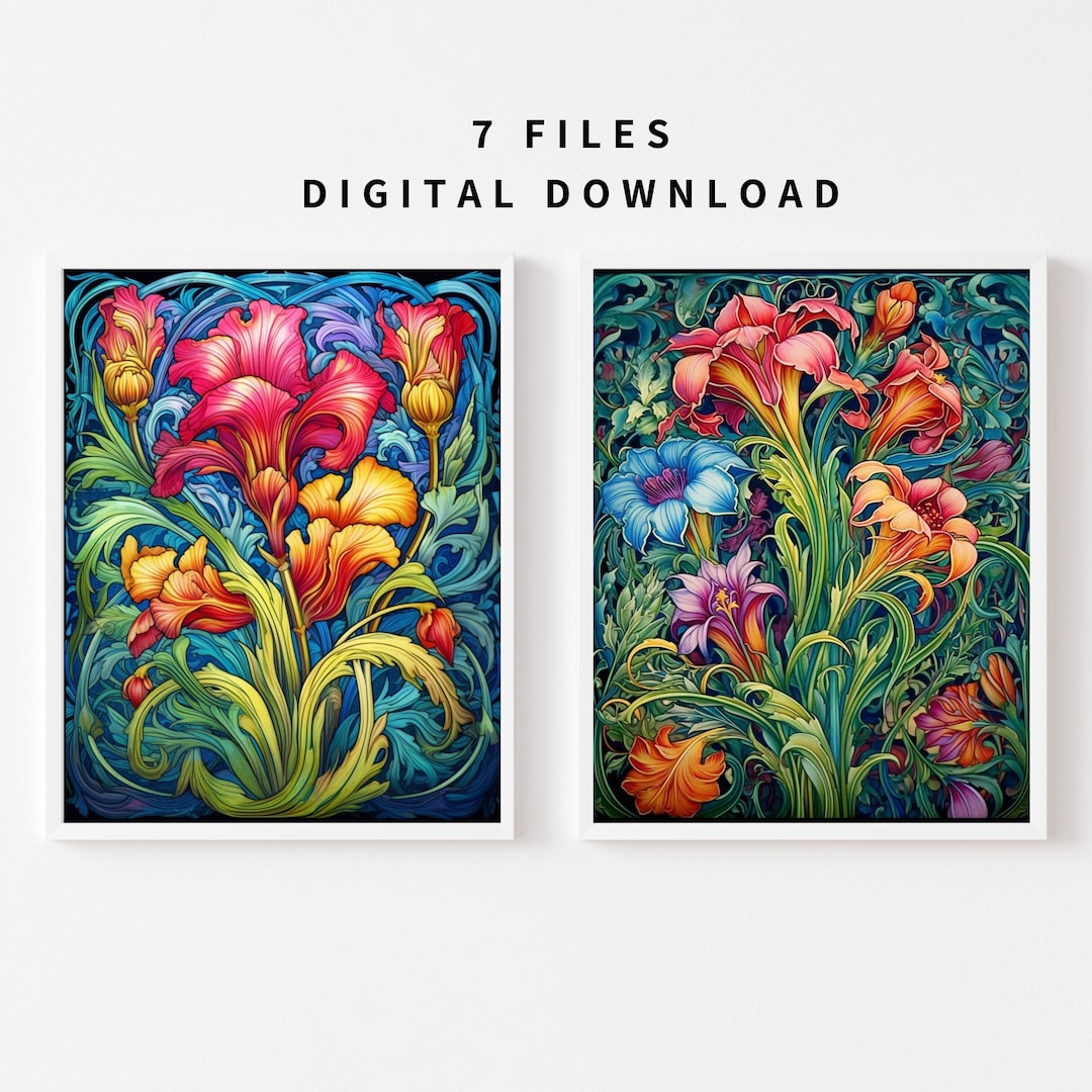 Floral Print Floral Print Art Nouveau Art Nouveau William Morris Style ...