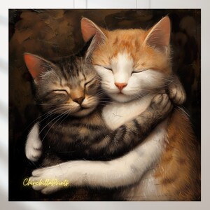 Set of 5 Cats Make Love More Amor Por Favor Wall Art Floral Poster ...