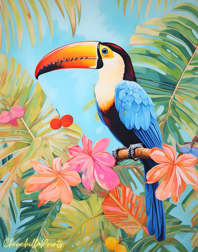 Toucans. Toucan Art Print. Toucans Painting. Wall Decor With Toucans ...