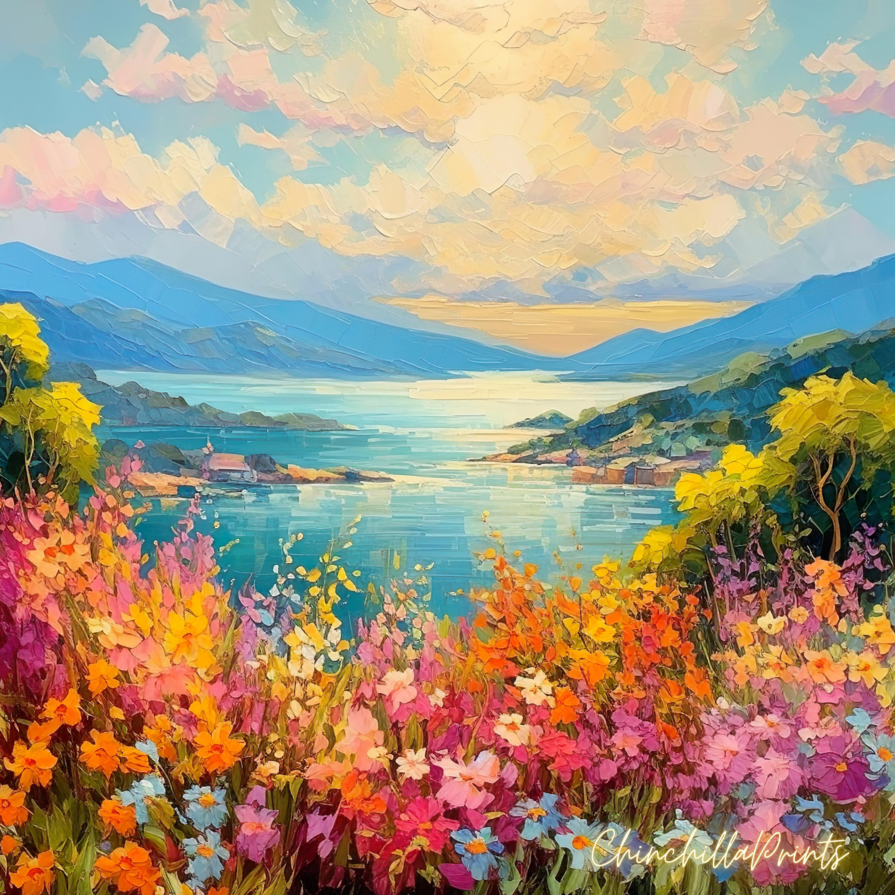 Nature Art Landscape Art Wildflower Print Meadow Print - Etsy