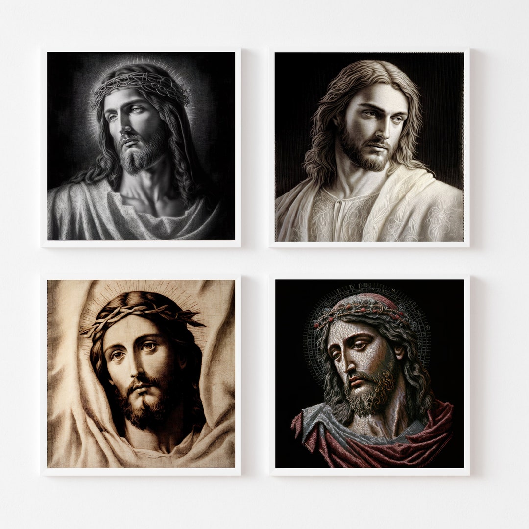 Jesus Portrait, Jesus Christ, God Drawings, Posters, Embroidered Jesus ...