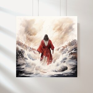 Moses Parting the Red Sea Moses Bible Art Modern Moses Poster Moses ...