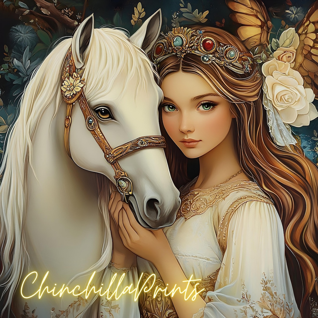 Epona Goddess Print Set: Celtic Horse Mythology Art (digital Download ...