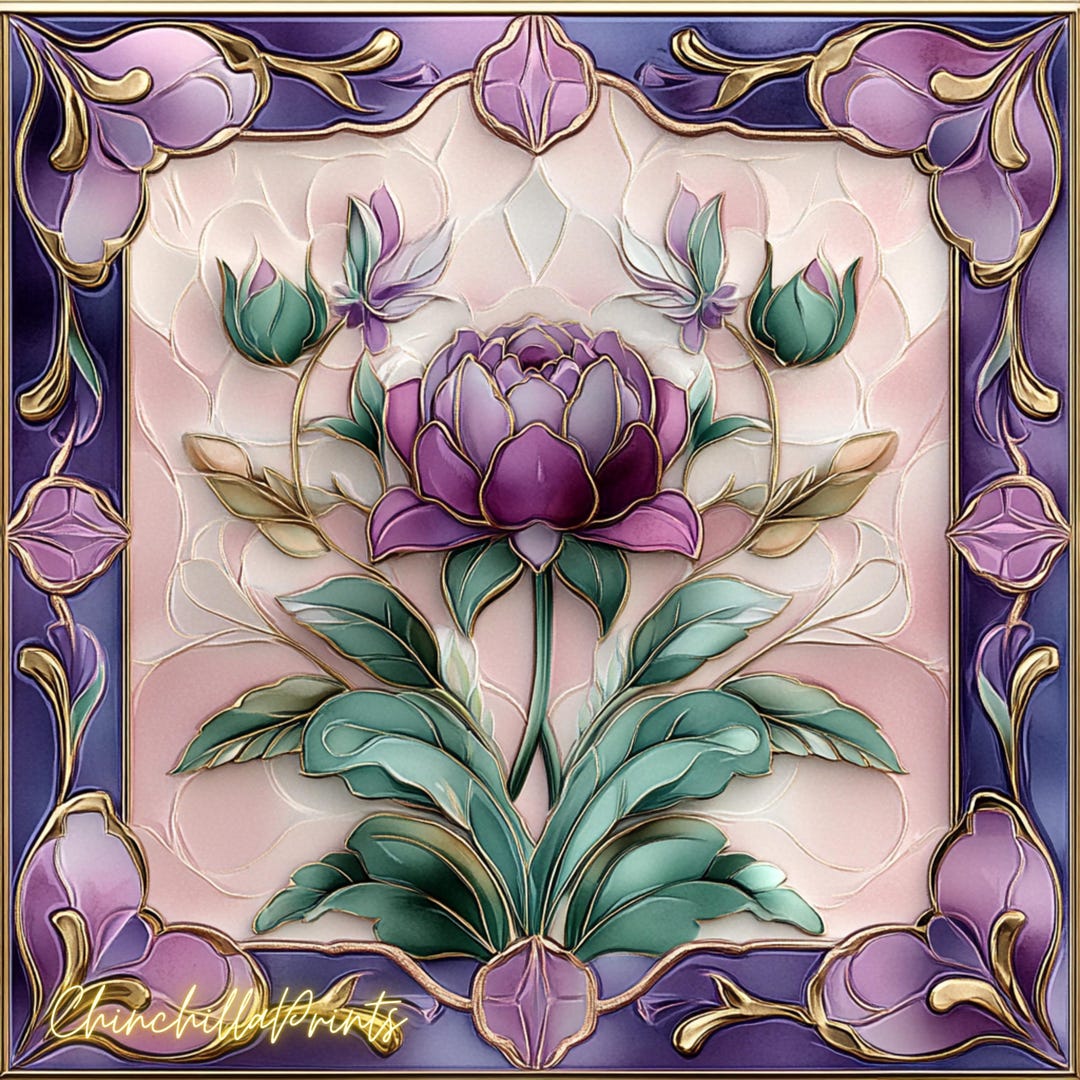 Victorian Painting Set of 12 , Victorian Flower Painting, Victorian Art ...