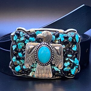 Turquoise & Black Rock Thunderbird - Etsy