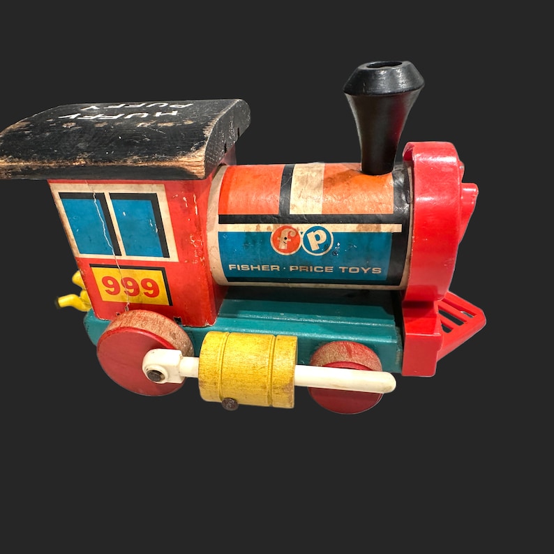 Fisher Price Wooden Huffy Puffy Train Vintage 1963 4 Cars - Etsy