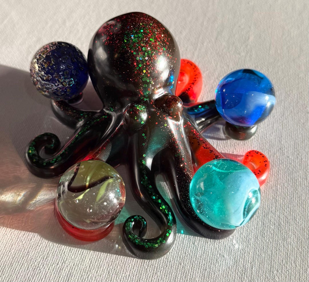 Resin Octopus Marble Stand - Etsy