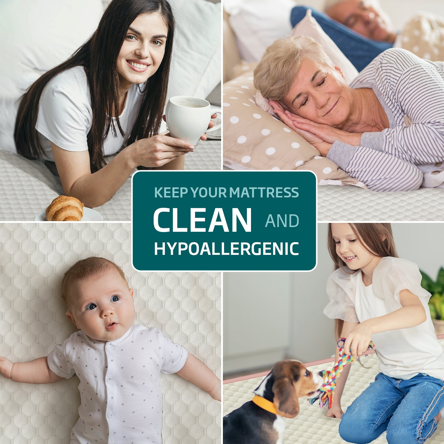 Waterproof Mattress Protector - Waterproof & Breathable Hypoallergenic ...